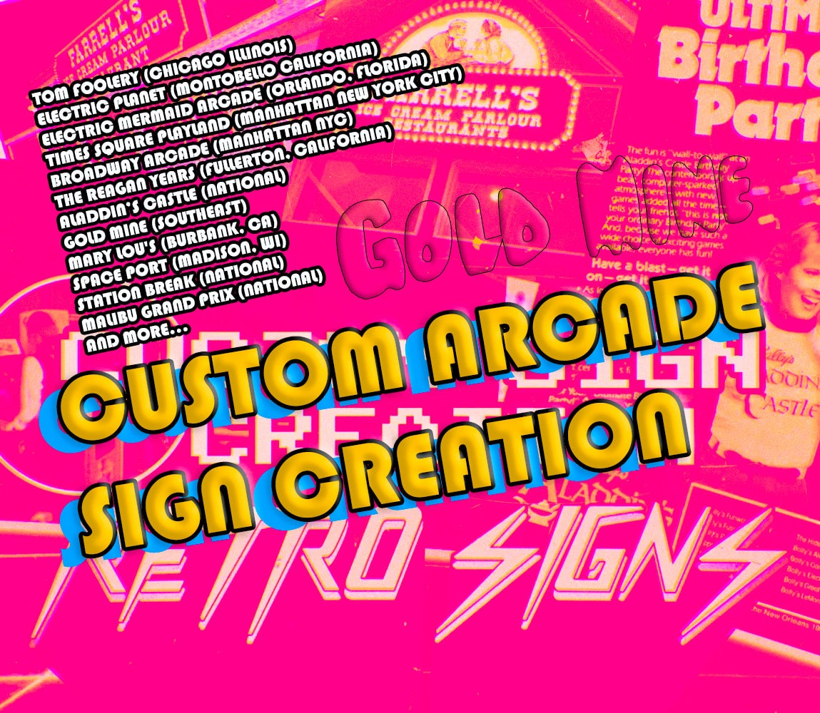 CUSTOM ARCADE SIGN CREATION | 1980s RETRO SIGNS